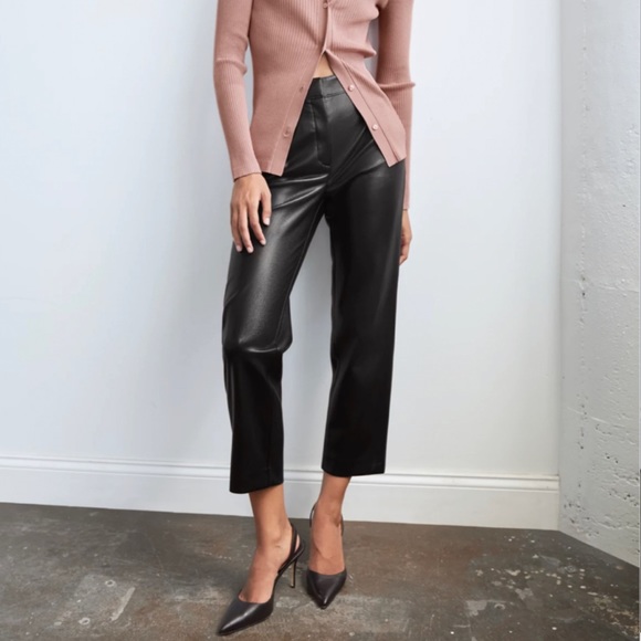 Exciting Cropped Faux Leather Pants Photos
